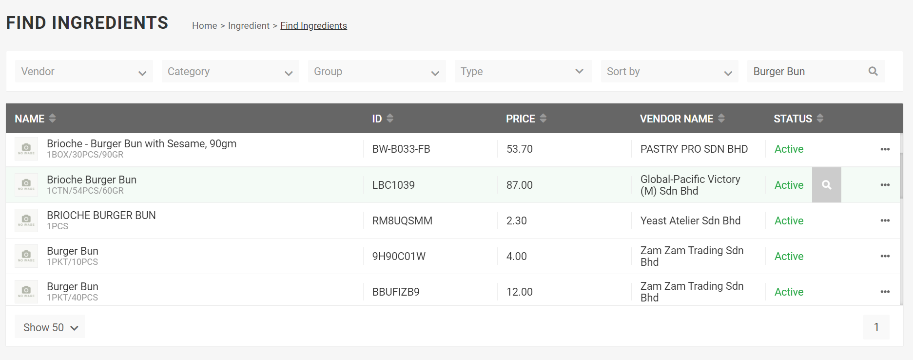 Finding Ingredients Bisync Cloud