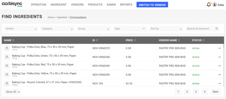 Finding Ingredients - BISYNC.CLOUD