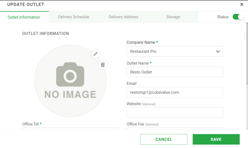 Creating Outlet - BISYNC.CLOUD