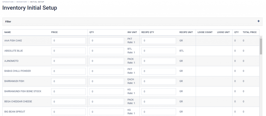 Inventory Setup - Opening Stocks in Bisync - BISYNC.CLOUD