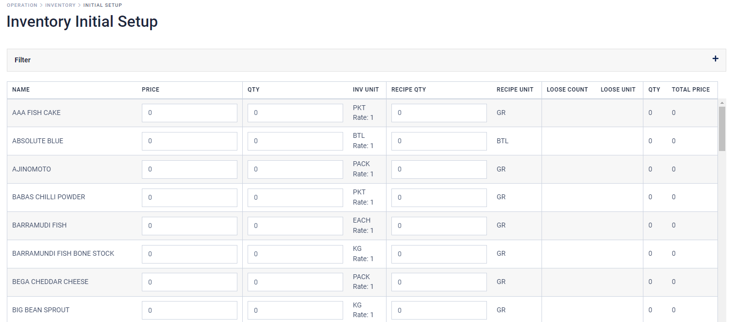 Inventory Setup - Opening Stocks in Bisync - BISYNC.CLOUD